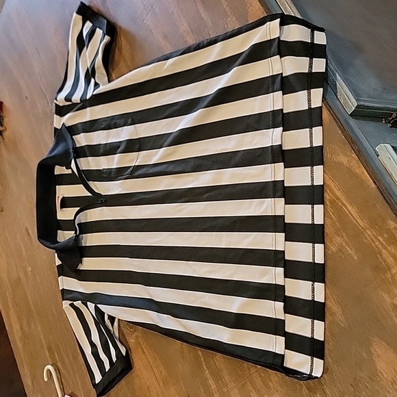 Rawlings | Shirts | Mens Ref Shirt Black White Stripped Mens | Poshmark